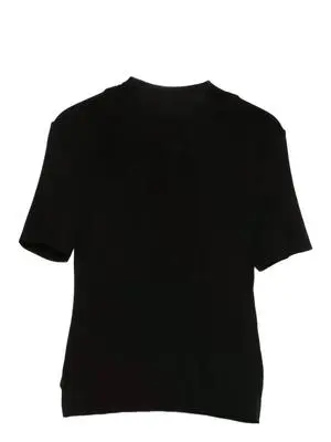 MAISON MARGIELA Short-sleeve T-shirt With Button-fastening Hem - Black