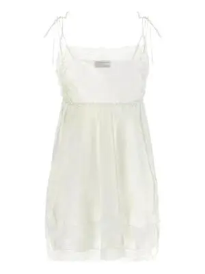 Magda Butrym Lace-trim Asymmetrical Top - White