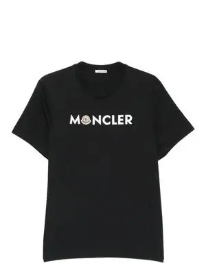 Moncler Logo Cotton T-shirt - Blue