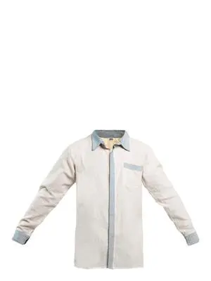 JIWYA Neutrals / Aasman Casual Full Sleeve Shirt In Khadi Cotton - Blue