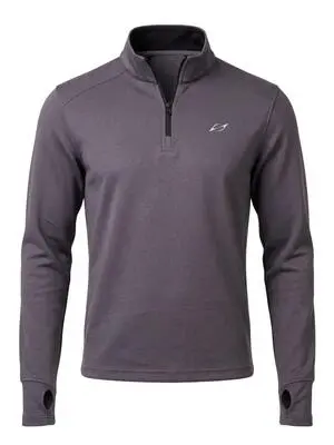 SAVED LAB Quarter Zip Pullover In Anthracite - Grey