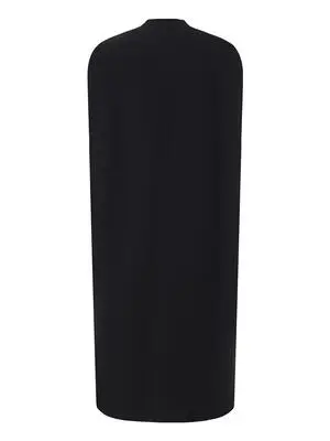 FRONT ROW SHOP Double-faced Sculptural Wool Cape Coat - Black