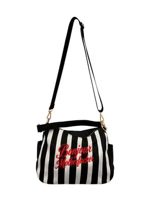 LILLY LOVES Bonjour Motherfucker Shoulder Bag - Black
