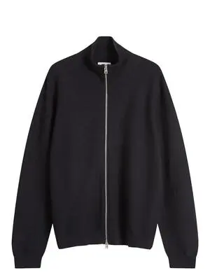 Norse Projects Links Cotton Linen Zip Jacket - Dark Navy