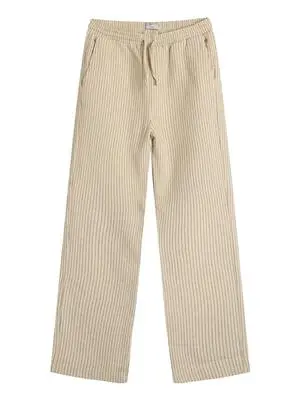 PERCIVAL Sorrento Striped Linen Blend Trousers - Ecru