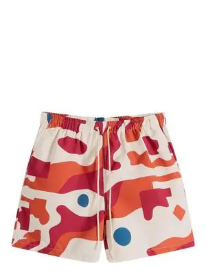 PARRA Abstract Mountain Swim Shorts - Red