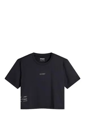 BANDIT Micromesh™ Cropped Performance T-shirt - Black
