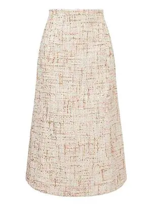 Huishan Zhang Evelina Metallic Tweed Midi Skirt - Multi