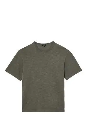 REISS Huxley Crewneck Relaxed-fit Cotton T-shirt - Khaki Green