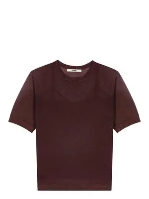 Maje Knit Top And Cami Set - Brown