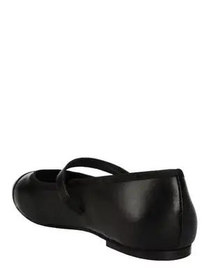 JONAK PARIS Patent-toe Cap Touch-strap Ballet Flats - Black