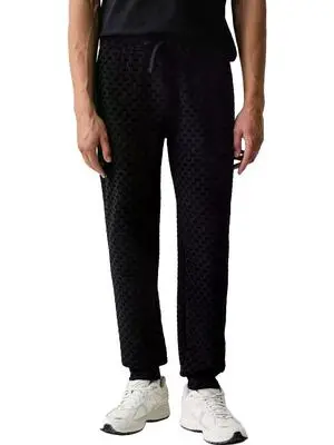 Armani Exchange Logo-pattern Track Pants - Black