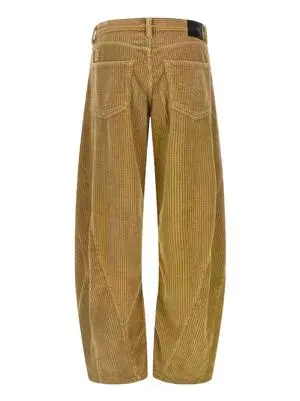 R13 Janine Corduroy Twisted-seam Trousers - Neutrals