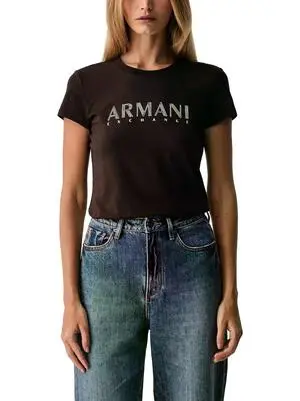 Armani Exchange Logo-print Short-sleeved T-shirt - Brown