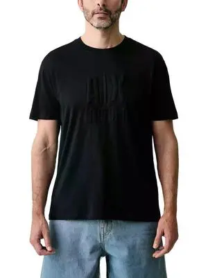 Armani Exchange Logo-embossed Cotton T-shirt - Blue