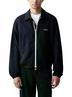 Armani Exchange Logo Print Zip-up Jacket - Blue
