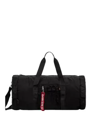 Alpha Industries Quilted Trim Logo-print Holdall - Black
