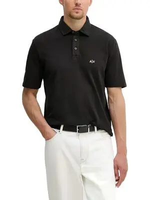 Armani Exchange Logo-embroidered Piqué Polo Shirt - Blue