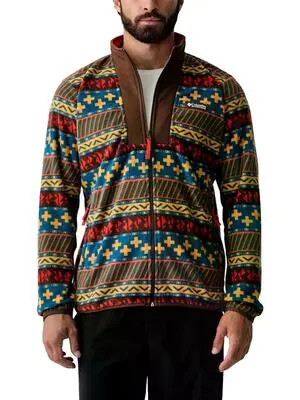 Columbia Geometric-pattern Zip-up Sweatshirt - Brown