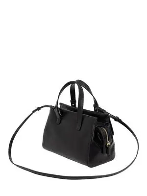 Armani Exchange Padlock-detail Logo-print Shoulder Bag - Black