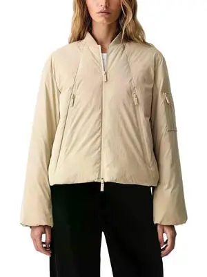 Armani Exchange Logo-print Bomber Jacket - Neutrals