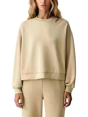 Armani Exchange Embroidered Logo Sweatshirt - Neutrals