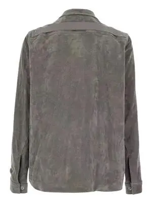 Rick Owens Brad Suede Jacket - Grey