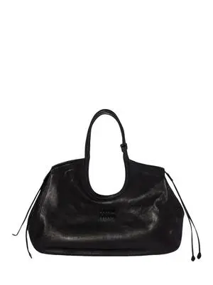 Miu Miu Ivy Nappa-leather Shoulder Bag - Black