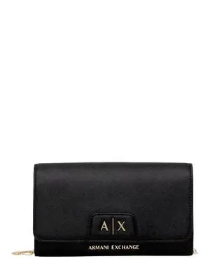 Armani Exchange Logo-plaque Clutch Bag - Black