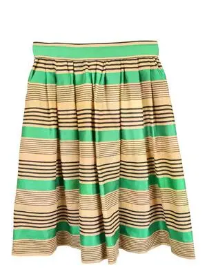 Dolce & Gabbana Striped Mini Skirt - Green
