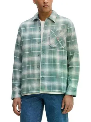 Dickies Check-pattern Patch-pocket Shirt - Blue