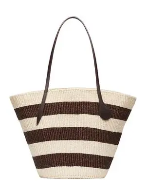 LIFFNER Straw Basket Large Dark Brown - Multi