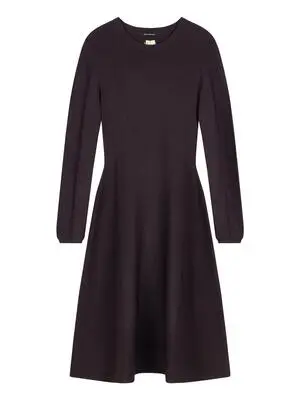 Armani Exchange Regular Fit Dress Knit In Recycled Viscose And Nylon - Brown