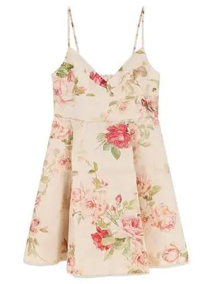 Zimmermann Roselight Short Linen Dress - Beige