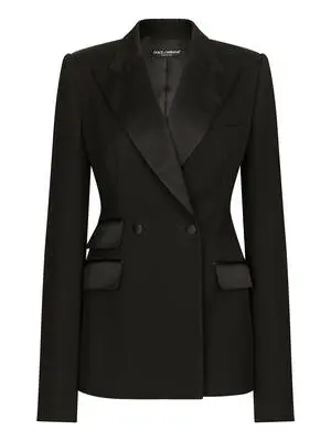 Dolce & Gabbana Double-breasted Woollen Jacket - Black