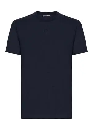 Dolce & Gabbana Cotton T-shirt With Logo T-shirts And Polos - Grey