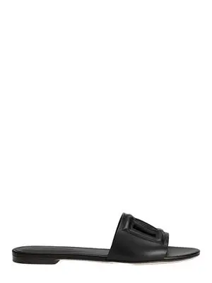 Dolce & Gabbana Dolce & Gabbana Calfskin Sliders Black