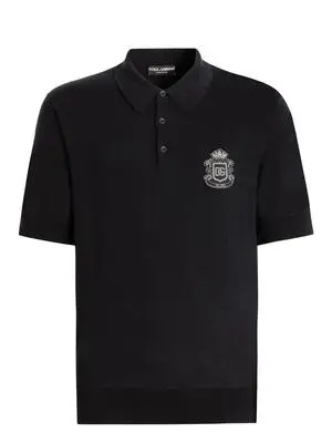 Dolce & Gabbana Cotton Polo Shirt - Man Sweaters And Cardigans 44 Blue