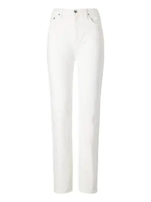 Loulou De Saison Jude Organic Mid-rise Straight-leg Jeans - Neutrals