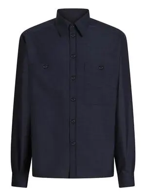 Dolce & Gabbana Wool Shirt Shirts - Grey