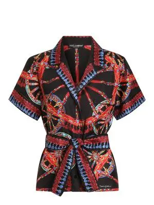 Dolce & Gabbana Carretto-print Silk Twill Shirt - Multicolor
