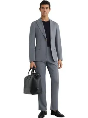 REISS Classic Fit Virgin Wool Classic-fit Suit Trousers - Soft Blue
