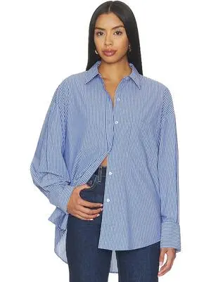 WAO Poplin Button Up In . Also - Blue