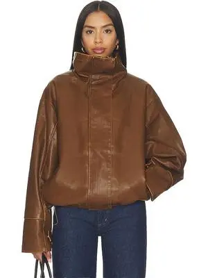Lioness Shoreline Funnel Jacket In . Also - Brown