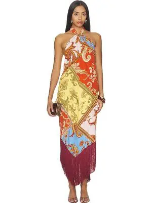 Hemant & Nandita Tie Sash Long Dress In . Also - Multi