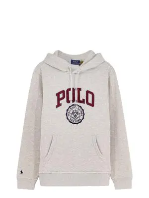 Polo Ralph Lauren Hooded Cotton Blend Sweatshirt - Grey