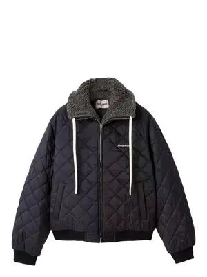 Miu Miu Technical-pongé Down Jacket Blue