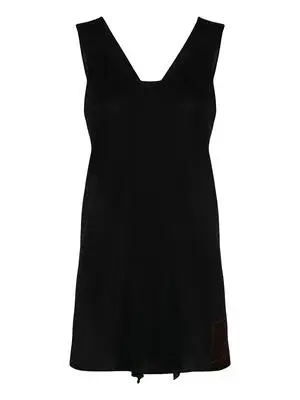 UMA WANG Sleeveless Flared Top - Black
