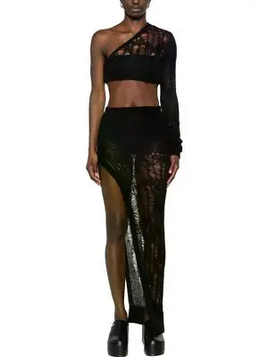 RICK OWENS Ziggy Open-knit Crop Top