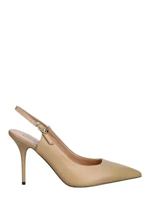Moschino Pointed-toe Slingback Pumps - Neutrals